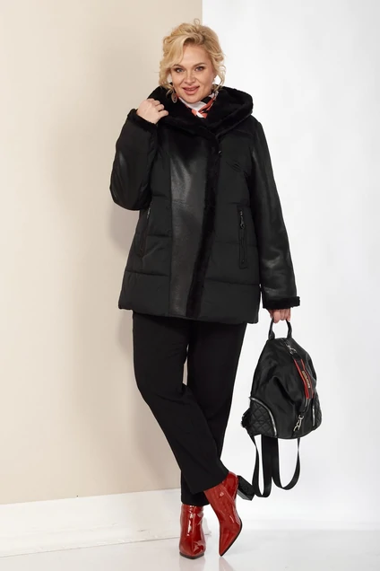 Куртка 2132 черный Shetti купить в интернет магазине Велесмода